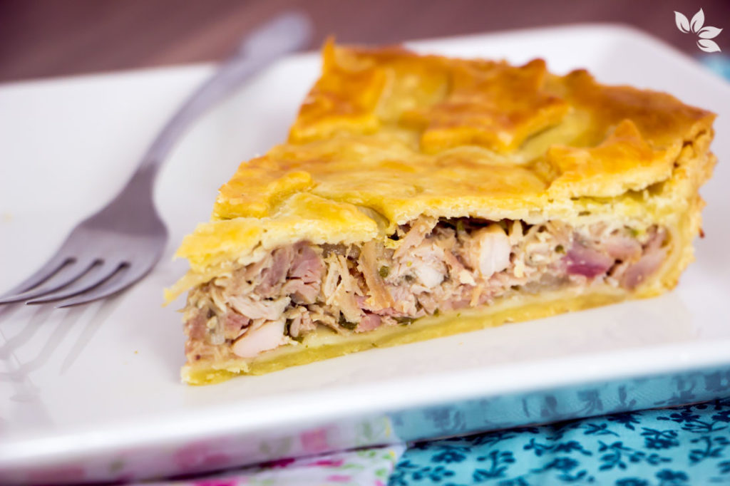 Torta de Peru - Utilizando as sobras do peru de natal